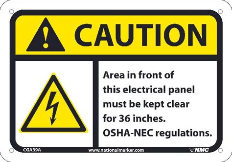 Caution Electrical Hazard Sign Cga39a