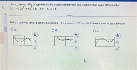Solved Use A Graphing Utility To Approximate The Local