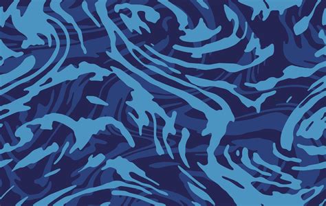 Stylish Zebra Pattern Camouflage Modern Fashion Design Grunge Camo Military Uniform Blue Navy