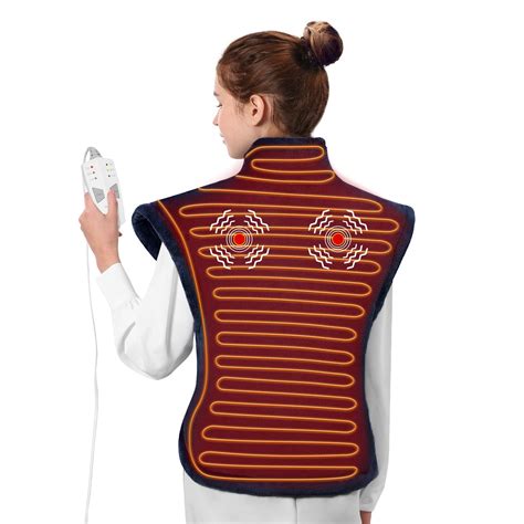 Maxkare Large Heating Pad With Massager 24x33 Electric Massaging