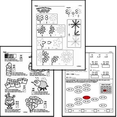 Fractions Fourth Grade Math Worksheets