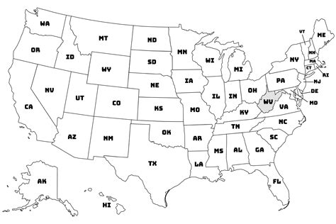 West Virginia Map Zuzuzi