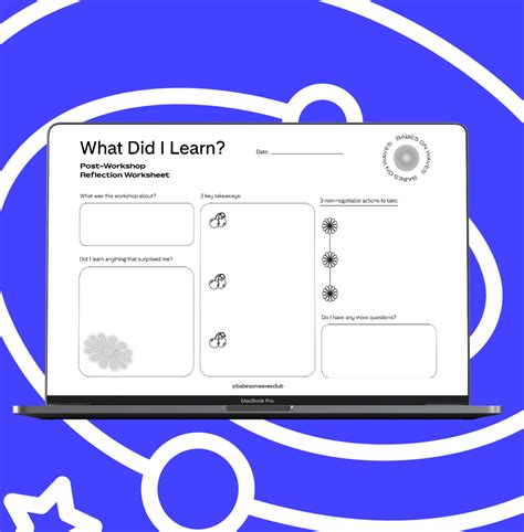 Post Workshop Reflection Worksheet Babes On Waves Worksheets Library