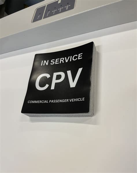 Cpv Informative Square Sticker For Vehicle Rideshare Services Ebay