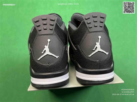 Qc Aj4 Black Canvas Gx Batch R Repsneakers
