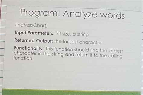 Solved Program Analyze Words Create A Program Which Prompts