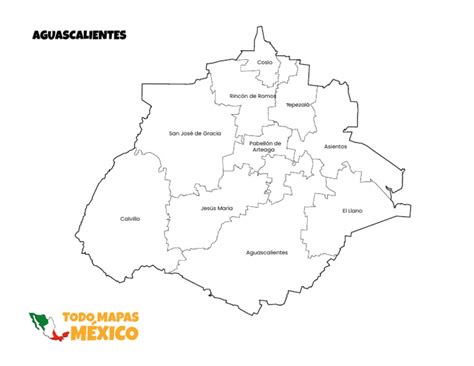 Mapa De Aguascalientes Con Nombres Pdf