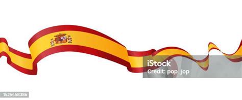 스페인의 국기 벡터 흔들리는 리본 배너입니다 흰색 배경에 격리 3차원 형태에 대한 스톡 벡터 아트 및 기타 이미지 3차원 형태 국가 관광명소 기 Istock