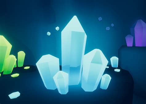 Glowing Crystal Shader With Color Gradient