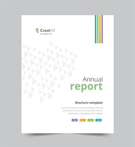 연례 보고서 표지 디자인 서식 파일 프리미엄 벡터