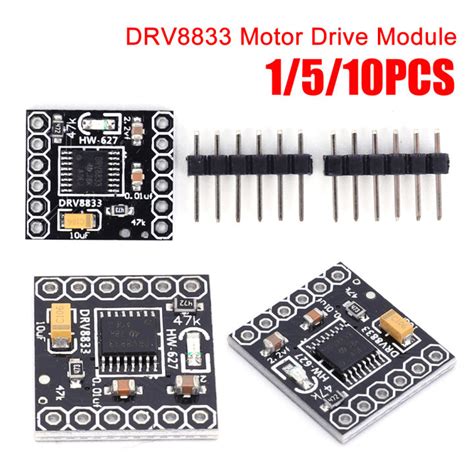 1 10pcs Drv8833 Motor Drive Module 1 5a Dual H Bridge Dc Gear Motor Driver 6 Pin Silent Stepper