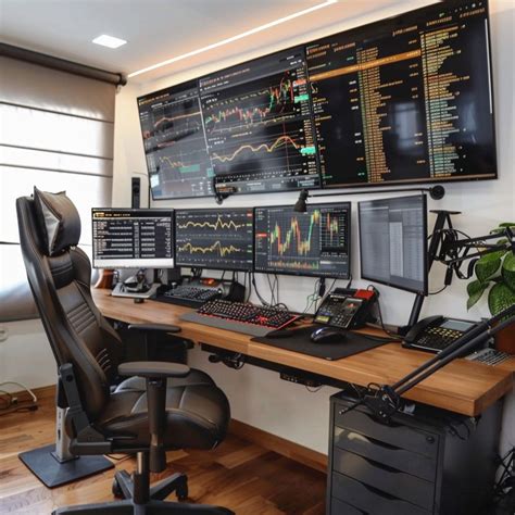 Pin By Yassin Azrira On Pc Computer Setup Desktop Setup Trading Desk