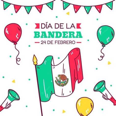 Free Vector Dia De La Bandera Celebration Illustration
