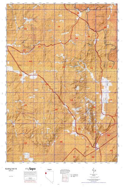 Nevada Hunting Unit 14 Topo Maps Huntersdomain