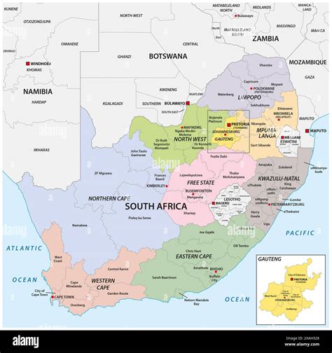 Lesotho Africa Map