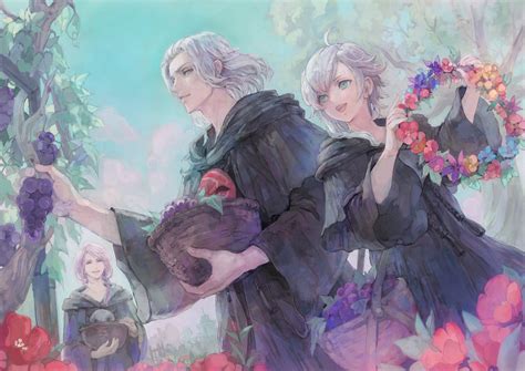 Warrior Of Light Emet Selch Hythlodaeus And Azem Final Fantasy And 1 More Drawn By