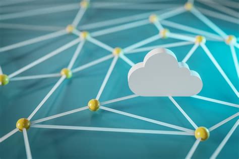 Premium Photo Cloud Computing Concept With Connected Lines And Dots