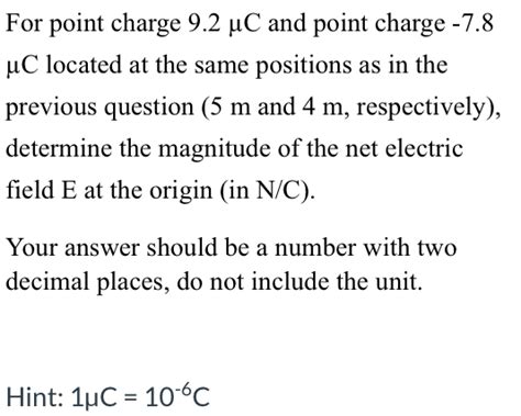 Solved Two Point Charges Qa And Qb Are Located At The X Y