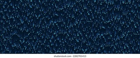 Big Data Abstract Falling Pixels Matrix Stock Vector Royalty Free