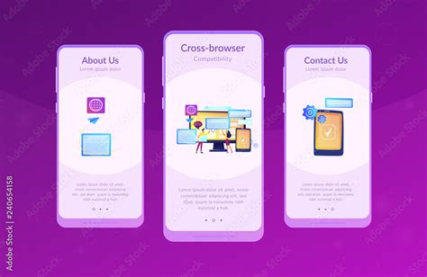 Programmers With Browser Windows And Pc And Tablet Cross Browser Compatibility Cross Browser