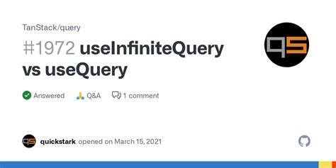useinfinitequery vs usequery · tanstack query · discussion 1972 · github