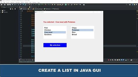 Java GUI Tutorial Creating A List In Java GUI Using JList Class