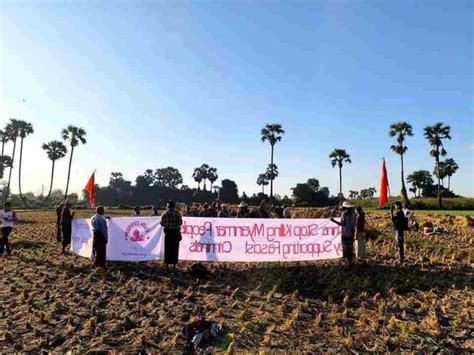 ယင်းမာပင်အနာက်ခြမ်းကျေးရွာတစ်ရွာတွင် စစ်အာဏာရှင်ဆန့်ကျင်ရေး တောင်ယာသပိတ်ပြုလုပ် Khit Thit Media