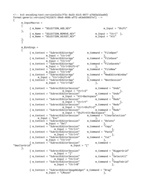 Subrecteditor Key Bindings Pdf Inputoutput Text