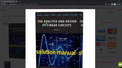 The Analysis And Design Of Linear Circuits 9th Edition Thomas And Rosa
