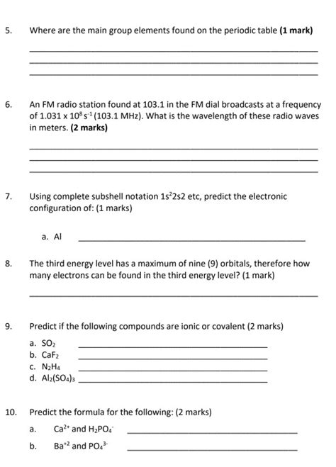 Solved 5 Where Are The Main Group Elements Found On The