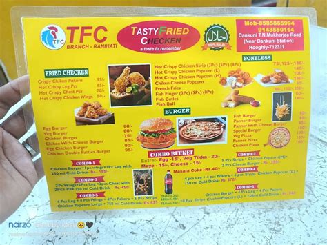 Menu At Tfc Dankuni