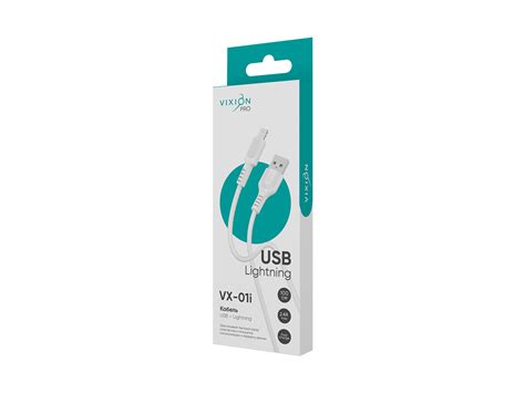 Кабель Vixion Pro 1м Usb 8 Pin белый купить в интернет магазине Novex