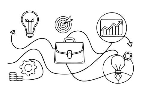 Premium Vector Business Marketing Concept Line Art Illustration