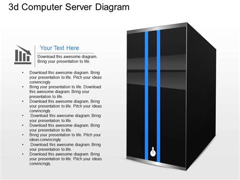 Da 3d Computer Server Diagram Powerpoint Template Powerpoint Shapes