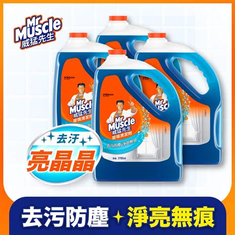 威猛先生 箱購｜ 玻璃清潔劑加侖桶3785ml×4桶 Pchome 24h購物
