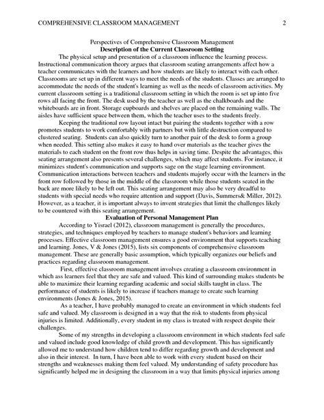 Solution Perspectives Of Comprehensive Classroom Management Studypool