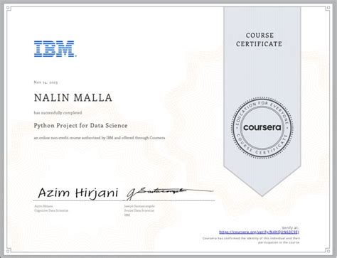 Nalin Malla On Linkedin Just Completed My Weekly Certification Python Project For Data Science