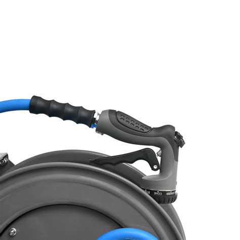 Grey Heavy Duty Auto Retractable Hose Reel For Large Gardens Zephyr