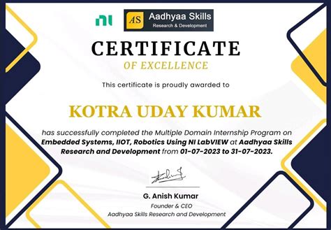 Kotra Uday Kumar On Linkedin Internship Iot Embeddedsystems Nilabviemw