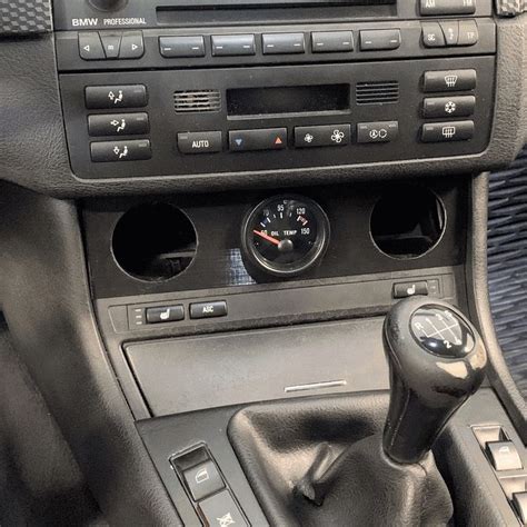 Bmw E46 Dashboard Centre Compartment To 52mm Gauge Plate 3d Printed