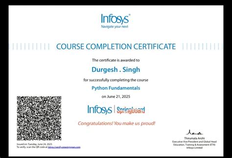 🎉 Thrilled To Share That I Have Successfully Completed The Python