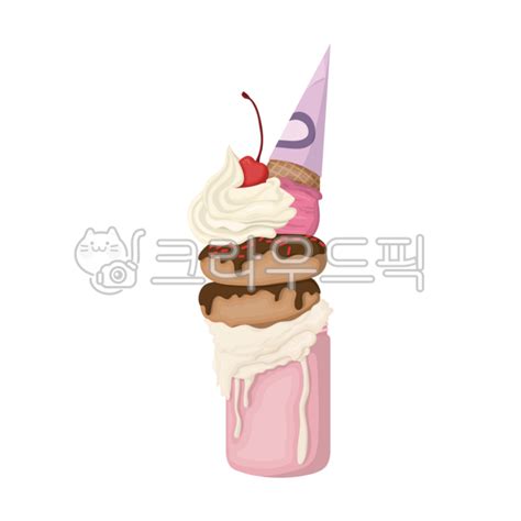 밀크쉐이크 몬스터 디저트 더티 달콤한 사진이미지일러스트캘리그라피 Ya9390작가
