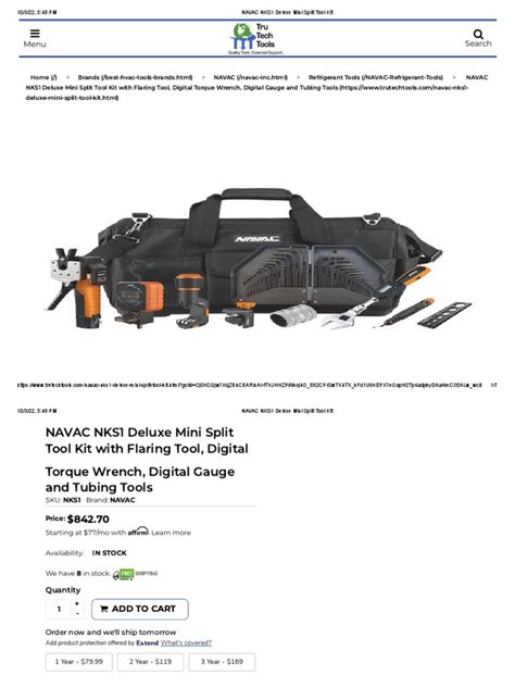 Navac Nks1 Deluxe Mini Split Tool Kit Pdf Tools Manufactured Goods
