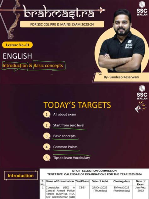 Introduction And Basic Concepts 01 Class Notes Brahmastra Ssc