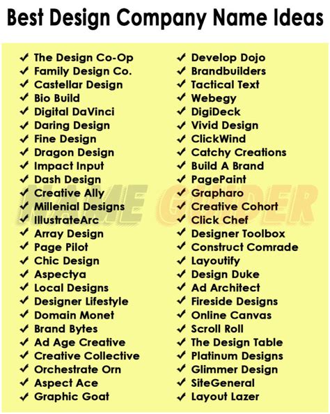 Company Name Design Ideas