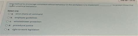 solved ong method to encourage consistent ethical behaviour