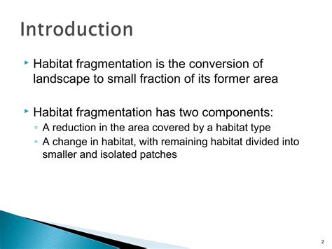 Habitat Fragmentation Srm Ppt