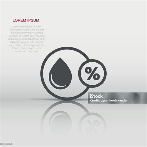 평면 스타일의 습도 아이콘입니다 흰색 고립 된 배경에 기후 벡터 일러스트 온도 예측 비즈니스 개념입니다 가리키기에 대한 스톡 벡터 아트 및 기타 이미지 Istock