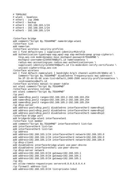Script Gabung 2 Isp Seamless Dan Indihome Mikrotik Loadbalance Pcc