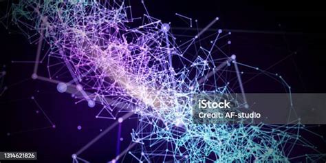 추상 네트워크 배경입니다 파티클 웨이브 블록체인신경망 0명에 대한 스톡 벡터 아트 및 기타 이미지 0명 가상현실 검은색 Istock